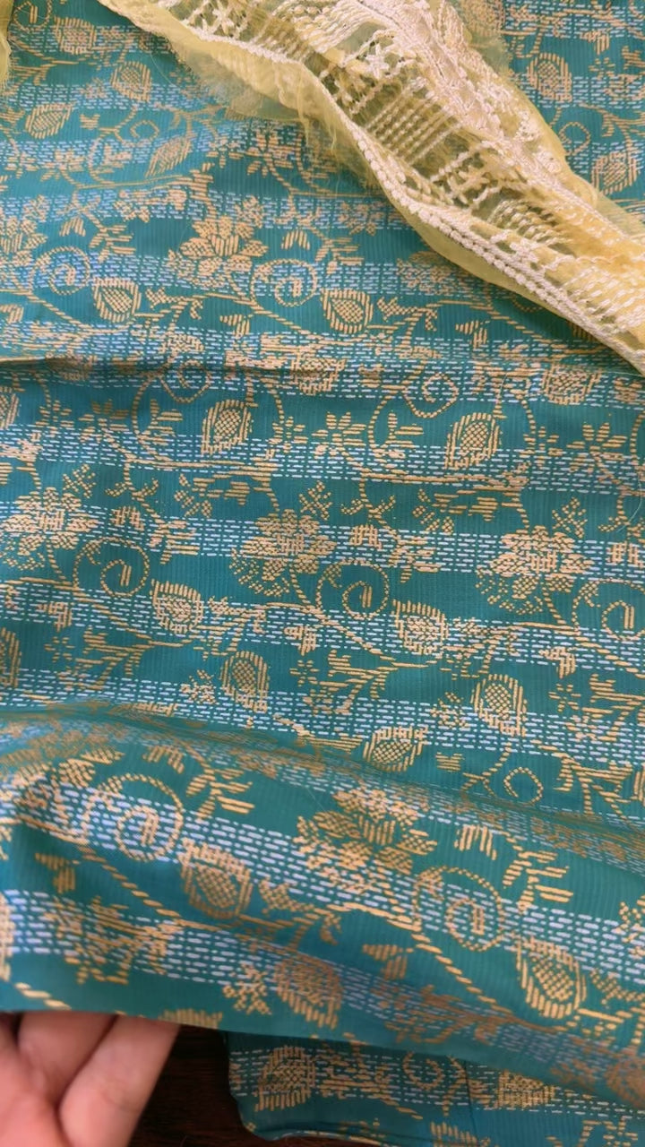 Maryam and maria premium quality raw silk 2pc with luxury embroided pa ...